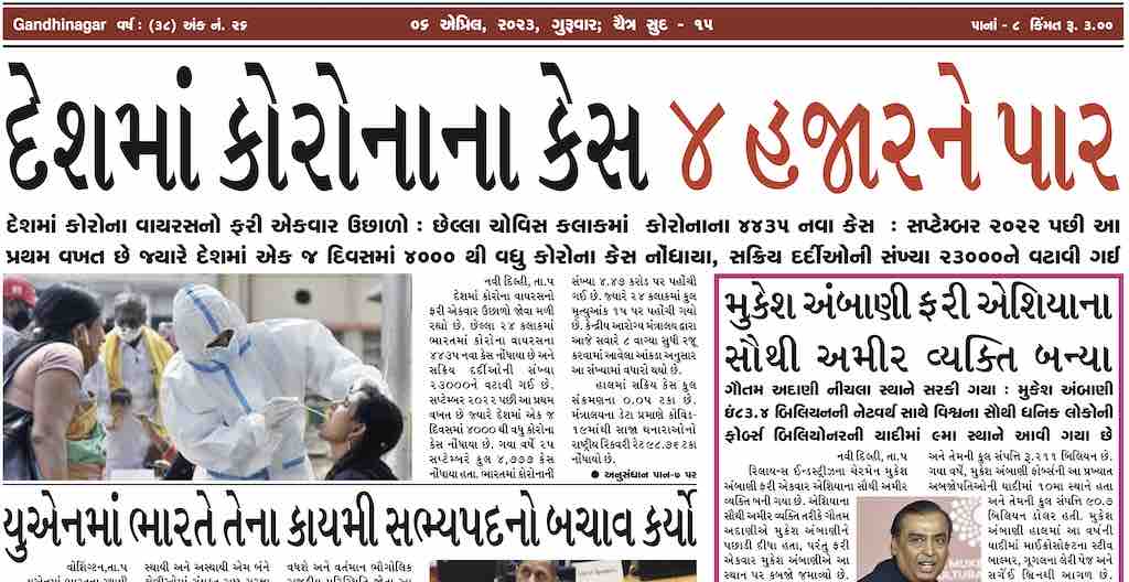 Gandhinagar Samachar 06 April 2023 Daily News Paper